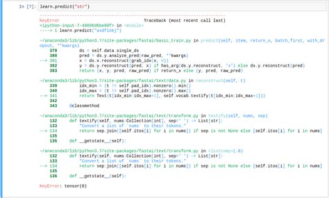 Nlp Prediction Keyerror Tensor0 Fastai Fastai Course Forums