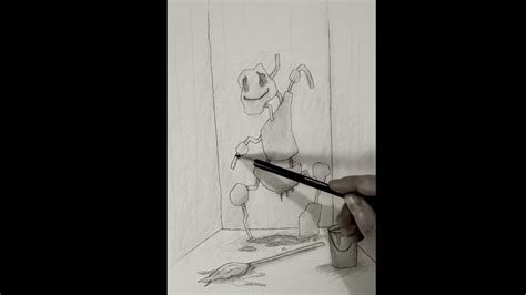 Scp Foundation Scp 173 The Sculpture Graphite Pencil Art Drawing