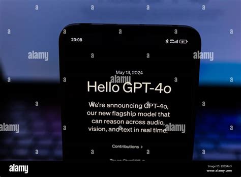 gpt 4o chat bot on mobile screen new openai flagship model that can reason across audio vision