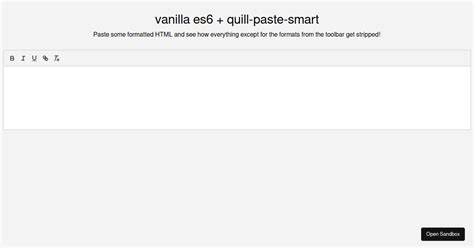 Vanilla Es6 Quill Paste Smart Forked Codesandbox