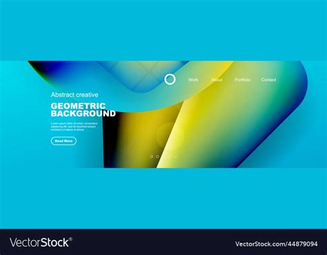 Bright Glossy Overlapping Geometric Shapes Vector Image