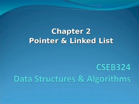 Ppt Chapter 2 Pointer And Linked List Introduction If We Have A Set Of