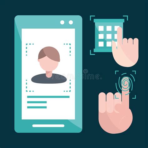 Biometric Verification Control Stock Vector Illustration Of Access