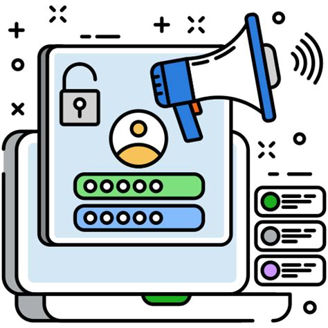 Cyber Security Awareness Password Discovering Notifications Icon