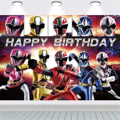 Power Rangers Party Supplies Birthday Decorations Post Backdrop Banner