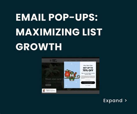 Email Pop Ups Maximizing List Growth