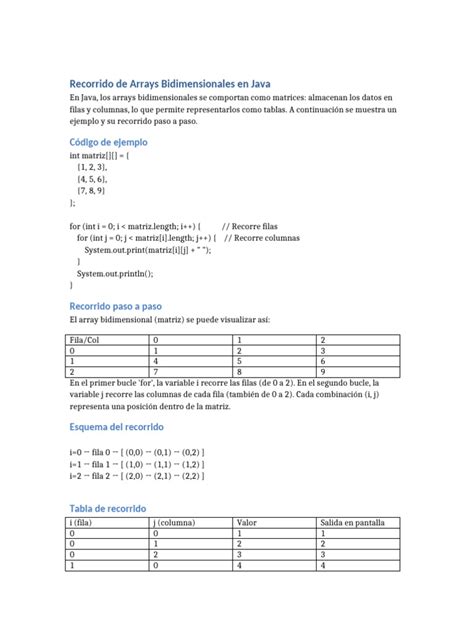 Array Bidimensional Pdf
