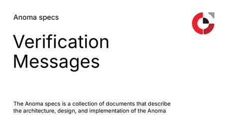 Verification Messages Anoma Specs