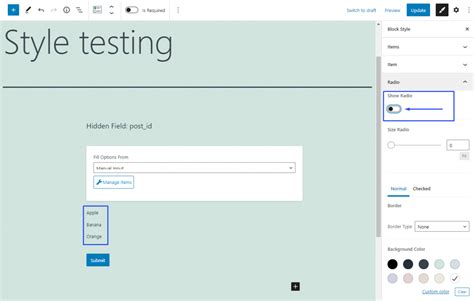 JetFormBuilder Show Checkbox Radio Settings Overview Crocoblock