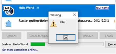 Link Warning Unable To Install Extension English Ask LibreOffice