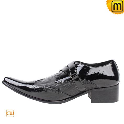 Mens Designer Black Leather Dress Shoes Cw760001