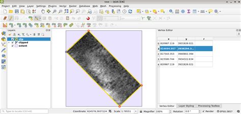 coordinates set print extent in demto3d of qgis diferent than x min