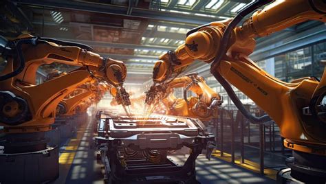 Smart Industry Robot Arm System For Digital Factory Production Stock