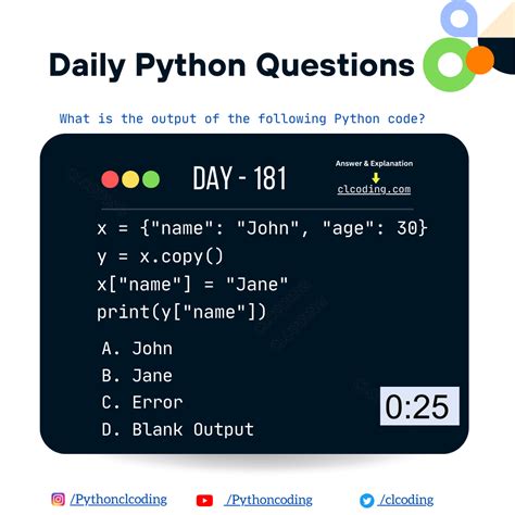 Python Coding Challenge Day 181 What Is The Output Of The Following