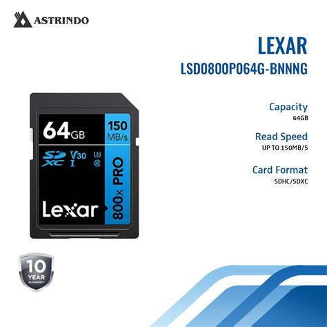 Jual Lexar Sd Card Professional 800x Pro Sdxc Uhs I Memory Card 64gb