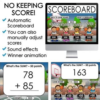 Nd Grade Two Digit Addition PowerPoint Game Show No Prep Jeopardy Style