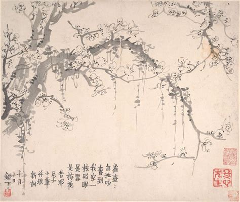Jin Nong Plum Blossoms China Qing Dynasty 16441911 The