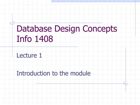 Ppt Database Design Concepts Info 1408 Powerpoint Presentation Free