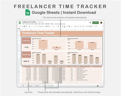 Google Sheets Time Tracker Template