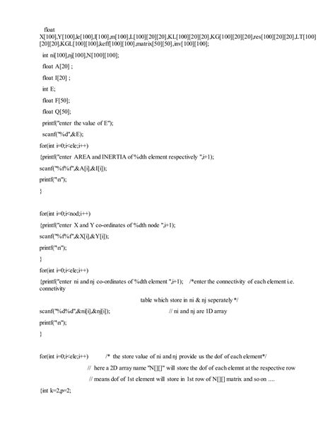 Finite Element Method Fem Coding Using C Programming Pdf