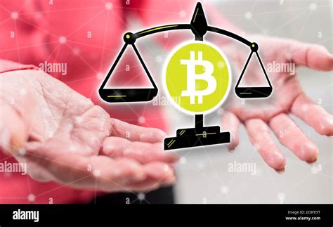 Bitcoin Regulation Concept Above The Hands Of A Woman In Background Stock Photo Alamy
