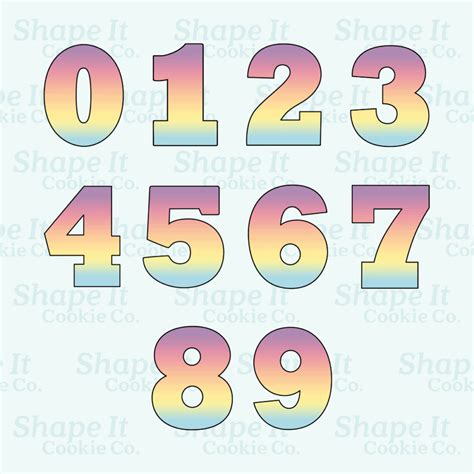 Numbers Cookie Cutter Set Shape It Cookie Co