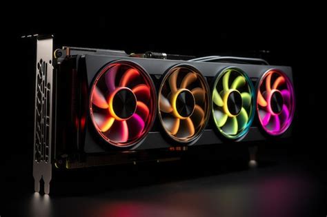 Premium AI Image Close Up Of GPU Graphic Card Unit For PC Computer Technology Created With