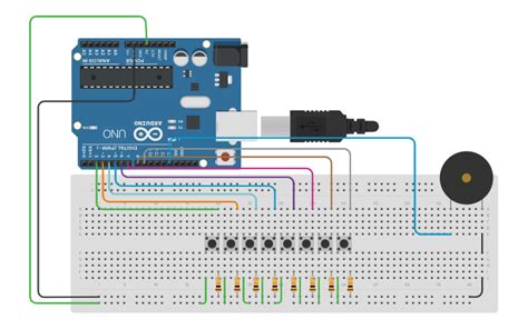 Circuit Design How To Make Arduino Piano With Buzzer Tinkercad