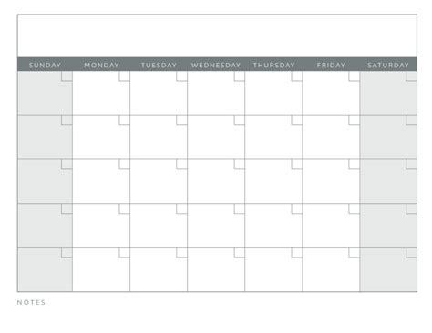 Printable Blank Calendar Templates World Of Printables