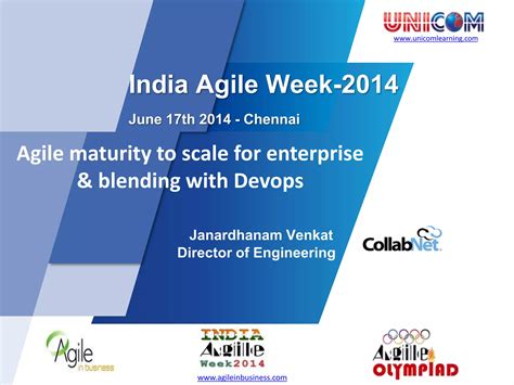 India Agile Week Chennai Agile Maturity To Scale For Enterprise And Blending With Devops Pptx