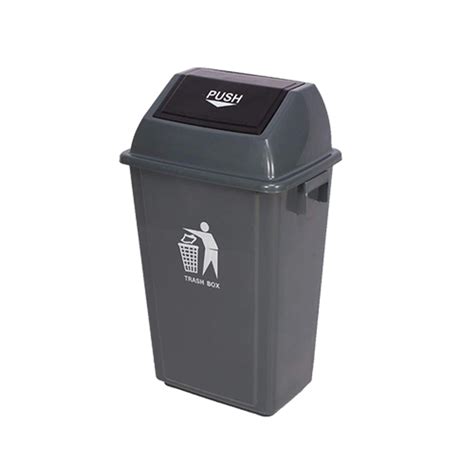 Flap Trash Bin 40l Grey Goldunited Sdn Bhd