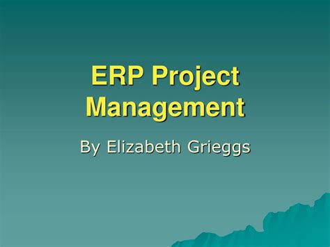 PPT ERP Project Management PowerPoint Presentation Free Download ID 9067995