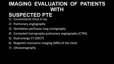 Pulmonary Embolism Imaging Pptx