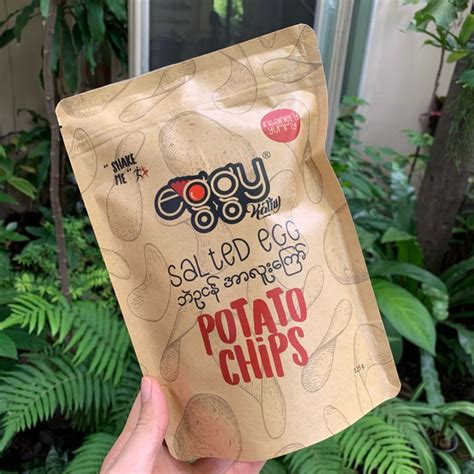 Eggy Kathy Crisps มันฝรั่งไข่เค็มพม่า พร้อมส่ง Shopee Thailand