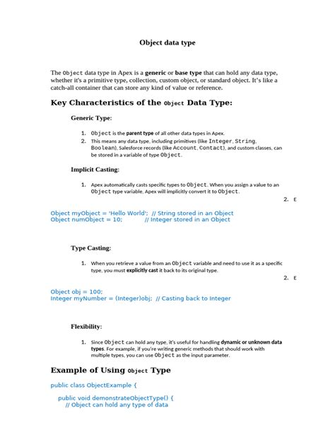 object data type pdf data type boolean data type