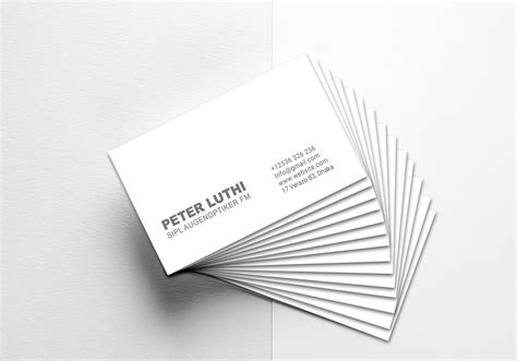 Clean And Minimal Business Card Template On Behance