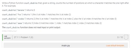 Solved Write A Python Function Count Doubles That Given A Chegg