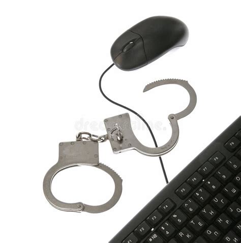 De Hakker Van De De Computerwet Van De Manchettenmisdaad Stock Afbeelding Image Of Vangst