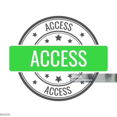 액세스 스탬프 씰 벡터 배지 아이콘 템플릿 흰색 배경에 고립 된 그림 고급에 대한 스톡 벡터 아트 및 기타 이미지 고급 고무도장 곡선 Istock