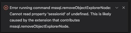 Cannot Expand Connection Node Issue Microsoft Vscode Mssql GitHub