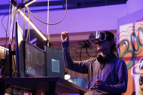 Hacker Doing Illegal Activity In Vr Stock Image Image Of Computer Attack 295518219