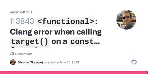 Clang Error When Calling `target` On A `const Function` · Issue 3843