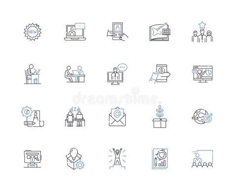 Product Management Outline Icons Collection Product Management Development Strategy Design