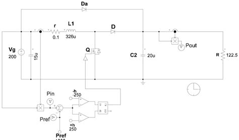 14 Psim © Schematic Circuit Diagram Of The Boost Converter With The Download Scientific