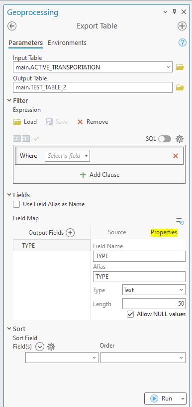 Export Table Gp Tool — Option To Remove Field Doma Esri Community
