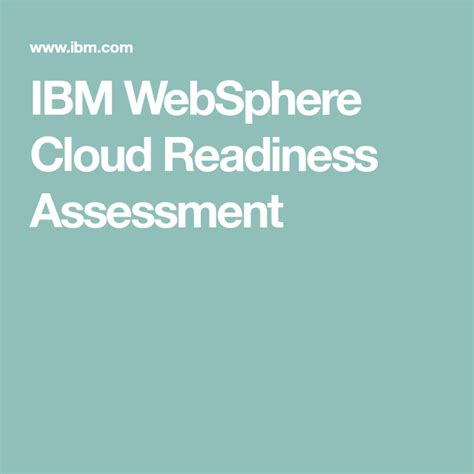 Ibm Websphere Cloud Readiness Assessment