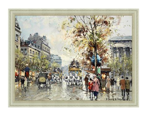 Картина репродукция Картинная мануфактура на натуральном холсте в раме 50х70 Площадь Мадлен