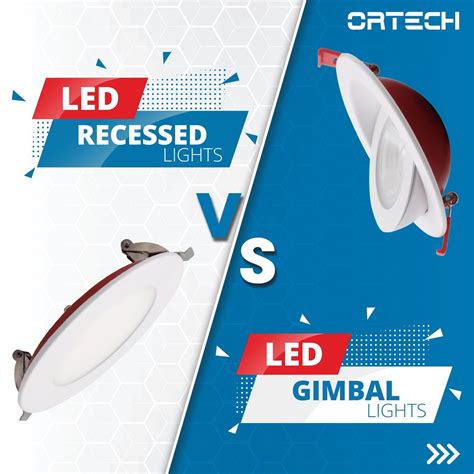 Led Recessed Lights Vs Led Gimbal Lights Ortech Industries Ltd