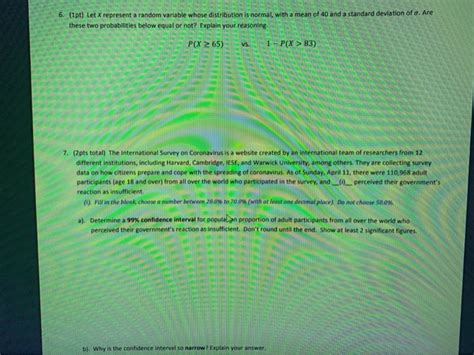 Solved Sese 6 Pt Let X Represent A Random Variable Whose