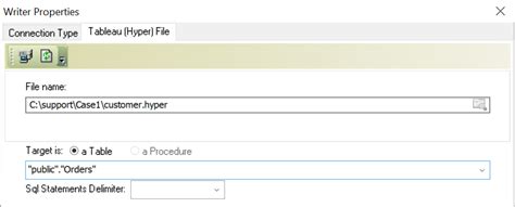 Creating Hyper Table